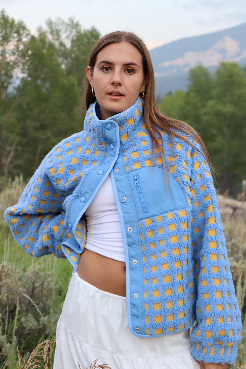 Teton Jacket | Blue + Yellow – Ruby's Boutique