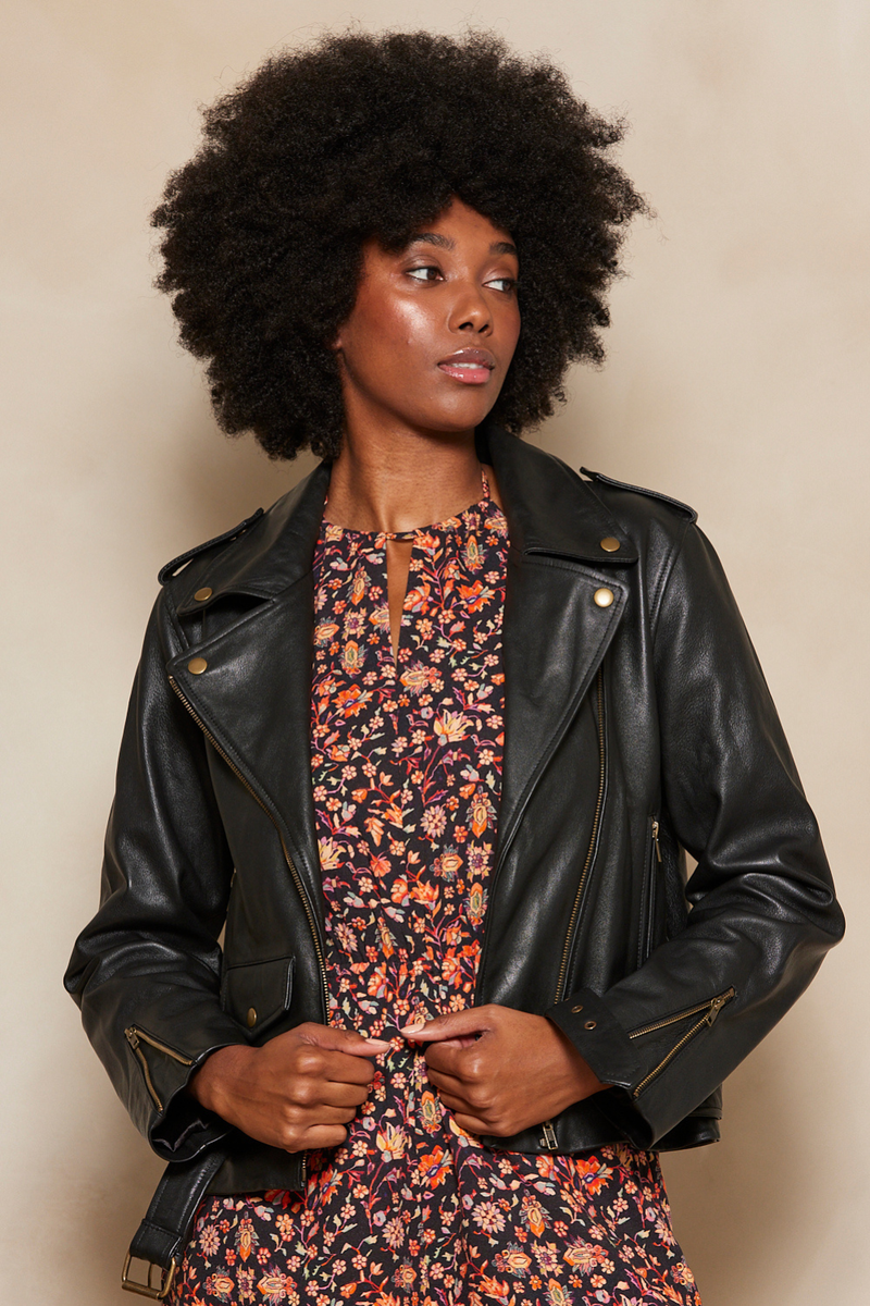 Tigerlily Velda Leather Jacket - Black – Ruby's Boutique
